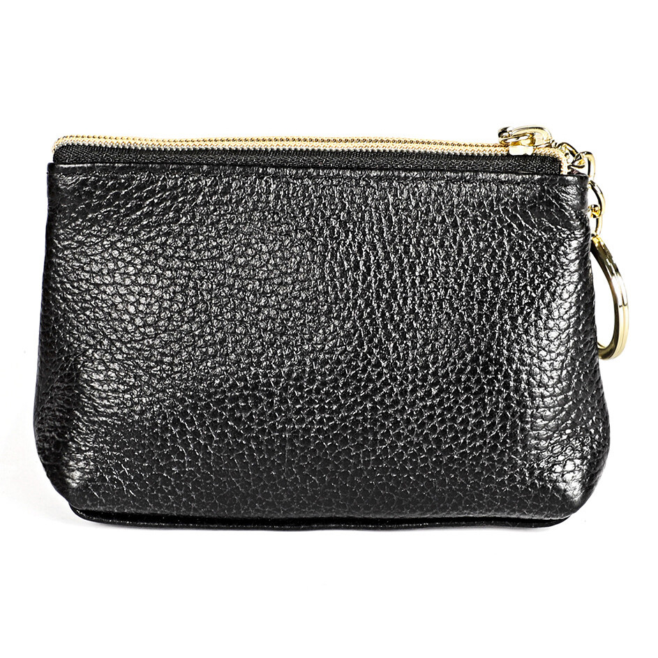 Women Mini Leather Purse Coin Card Key Ring Wallet Pouch Zipper Small ...