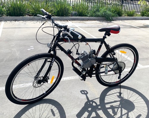 DIY 80CC 100CC MOTORISED PUSH BIKE ENGINE MOTOR KIT WITH 27.5" BICYCLE ...