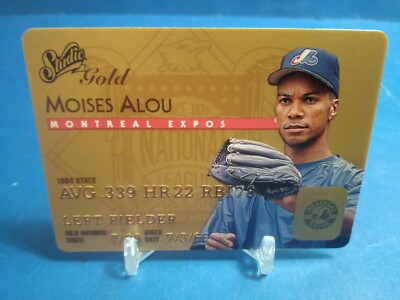1995 Studio Moises Alou Gold #35 Montreal Expos Credit Card | eBay