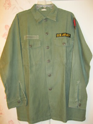 US Vietnam 3rd Pattern OG-107 Cotton Sateen Shirt Regular Medium 16 1/2 ...