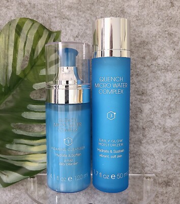 NEW Quench Micro Water Complex Foaming Facial Cleanser & Daily Glow ...