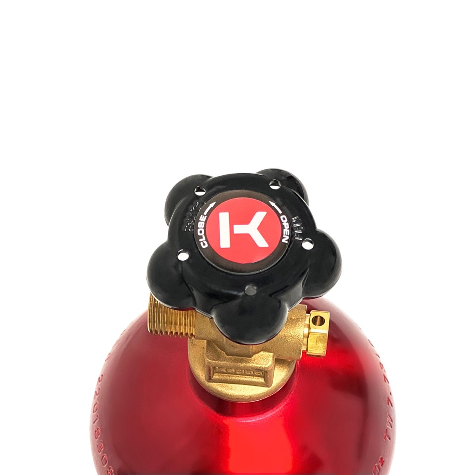 Kegco 5 lb. Aluminum Co2 Tank with Electric Red Epoxy Finish for ...