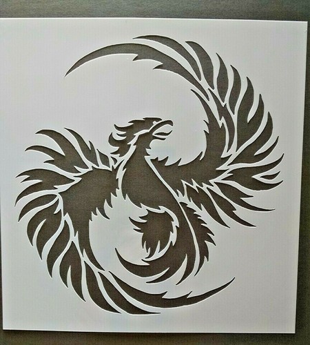 Lg PHOENIX BIRD Stencil Template Cakes Pillows Signs T-Shirts 11 1/2" x ...