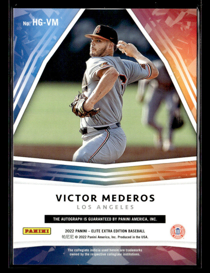 2022 Panini Elite Extra #HG-VM Victor Mederos Hidden Gems Signatures ...