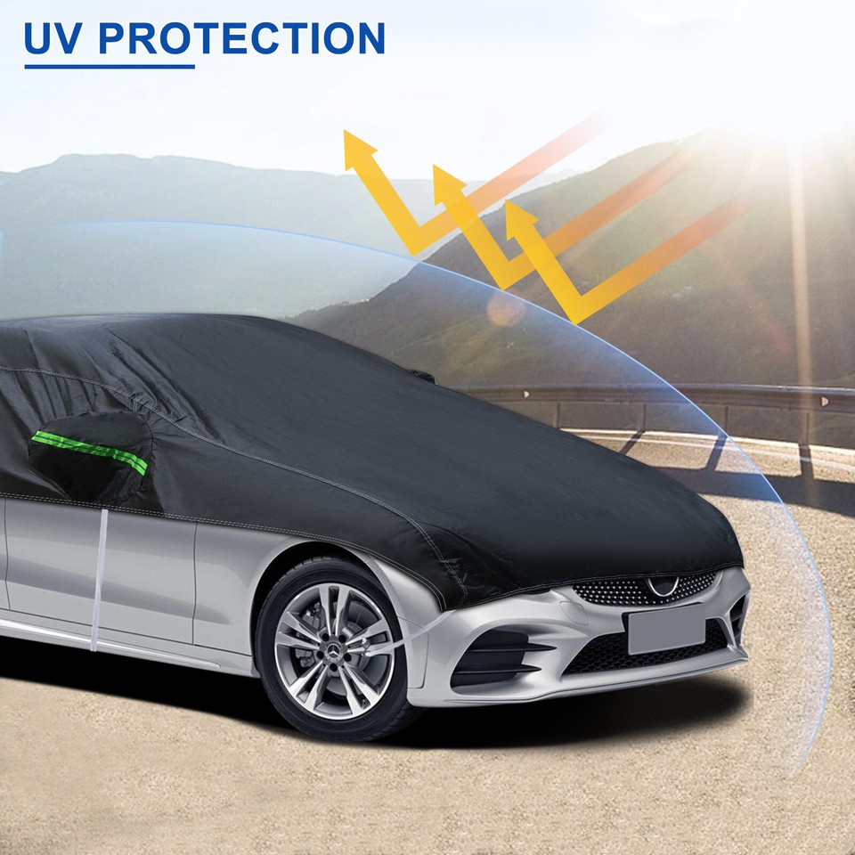 Half Car Cover PEVA+Cotton Windshield UV Waterproof Cover for Toyota ...