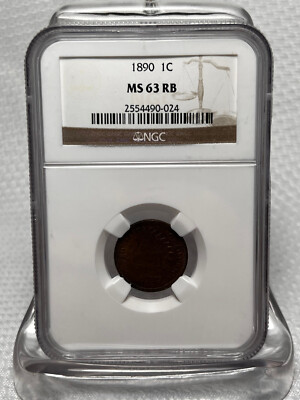 1890 INDIAN HEAD PENNY 1C One Cent Coin NGC MS63RB | eBay