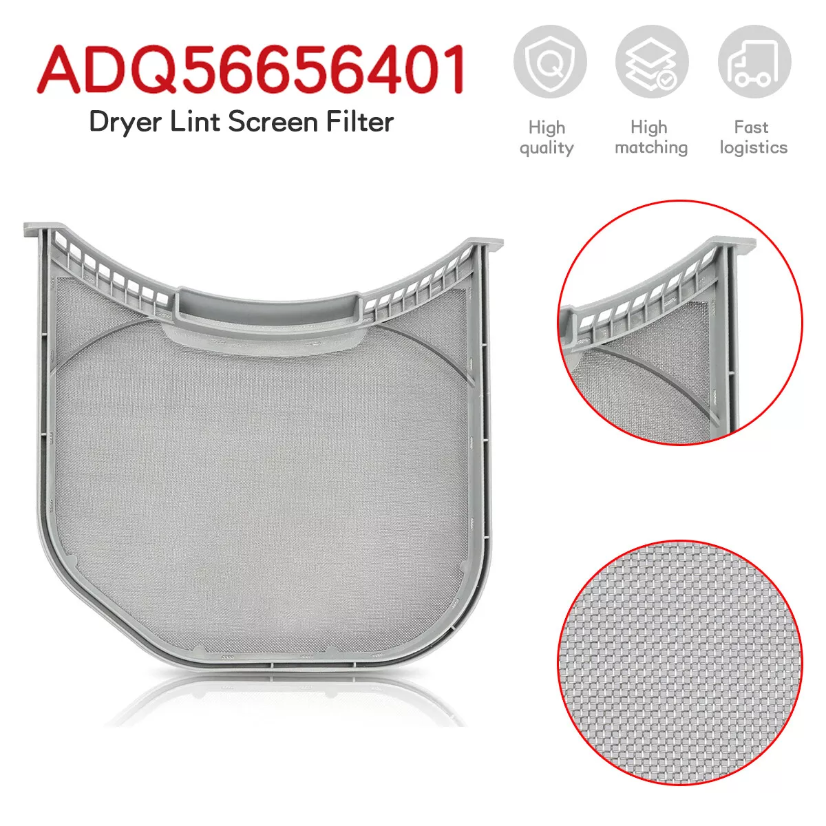 Dryer Lint Filter for LG DLGX3471V, DLGX3471W, DLGX3551V, DLGX3551W ...