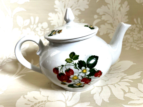 France Apilco Porcelain Teapot Tea Pot Infuser Filter Strawberry ...