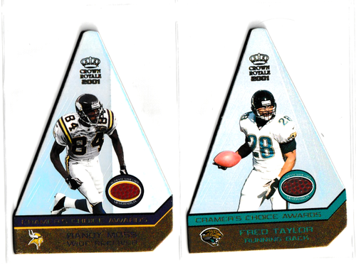 (2) Crown Royale Jumbo Cramer's Choice GU Memorabilia Randy Moss and ...