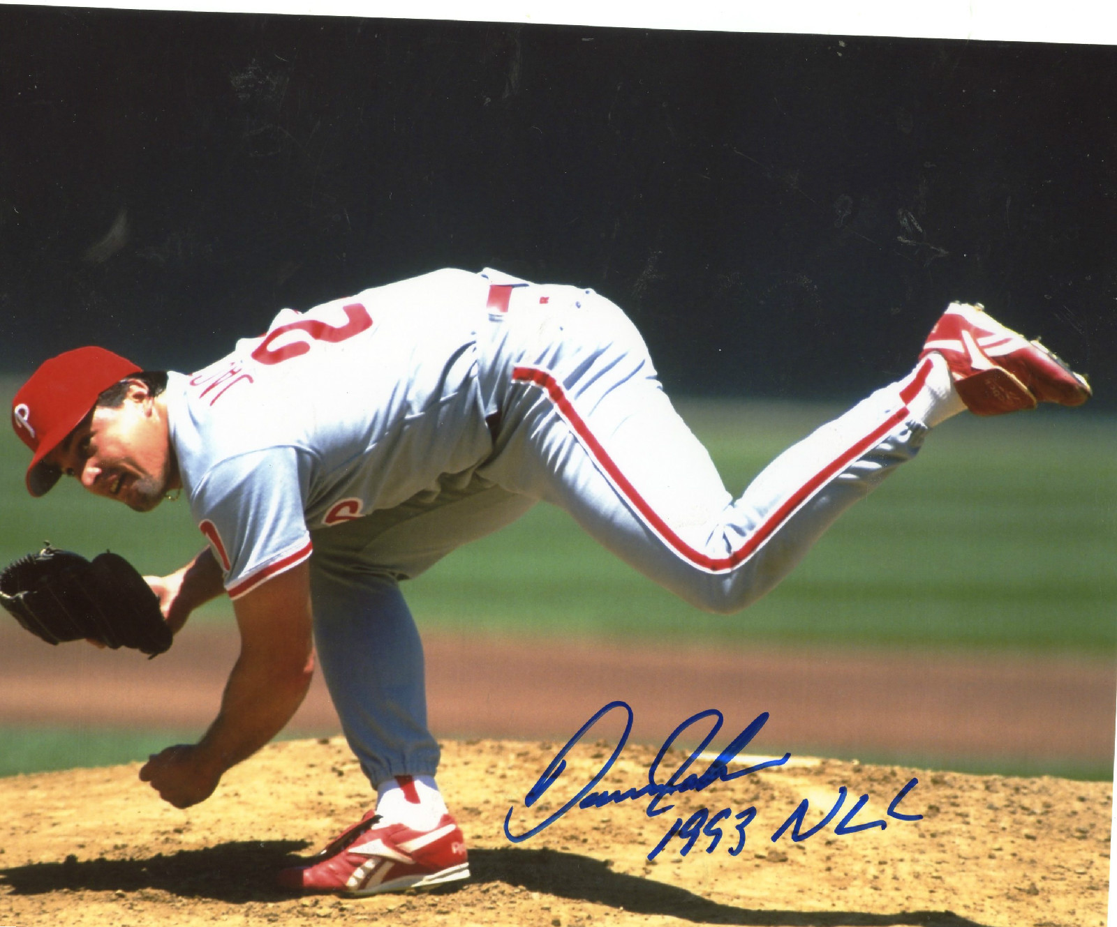 DANNY JACKSON PHILADELPHIA PHILLIES 1990 NLC PITCHING SIGNED 8X10 PHOTO ...