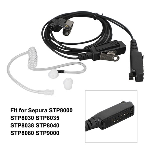 Acoustic Air Tube Headset PTT For Sepura STP8000 STP8040 STP8080 ...