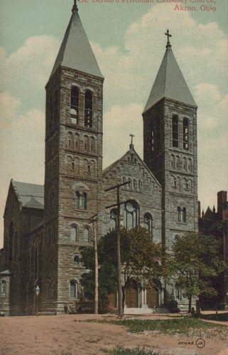 St Bernards Roman Catholic Church Akron Ohio Divided Back Vintage Post ...