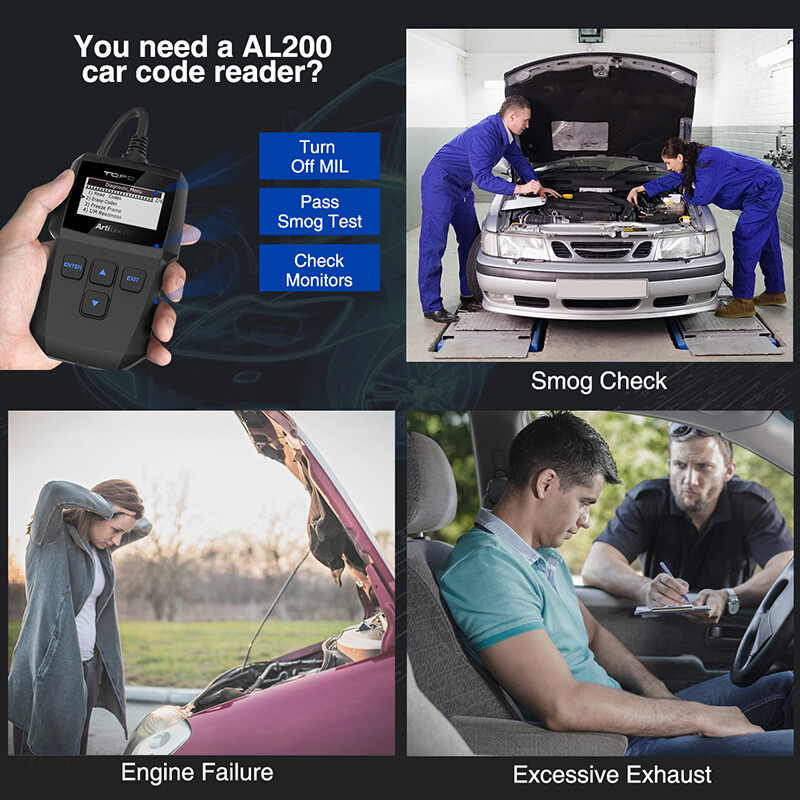 Automotive OBD Code Reader OBD2 Scanner Car Check Engine Fault ...
