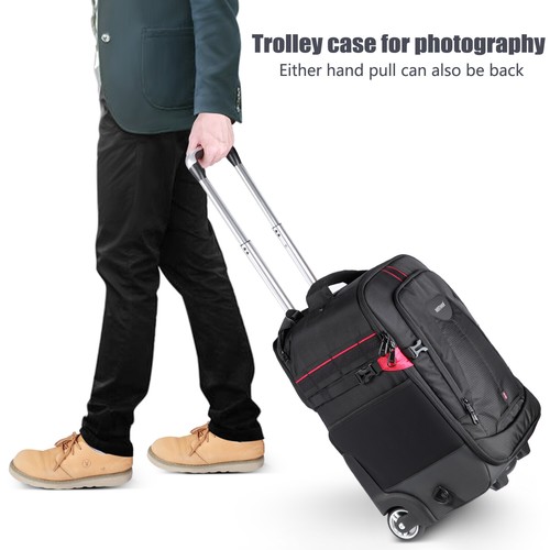 Neewer 2-in-1 Rolling Camera Backpack Trolley Case for Camera Tripod ...