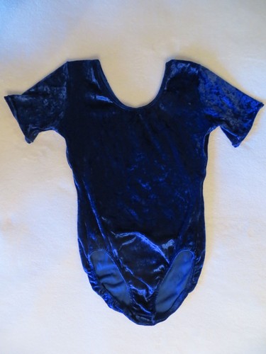 Bal-Togs Panne Velvet Royal Blue Ice Skating Dance Leotard Adult M New ...