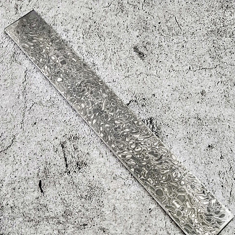 7Kinds 220mm Pattern VG10 Damascus Steel Billet Bars Material Knife ...