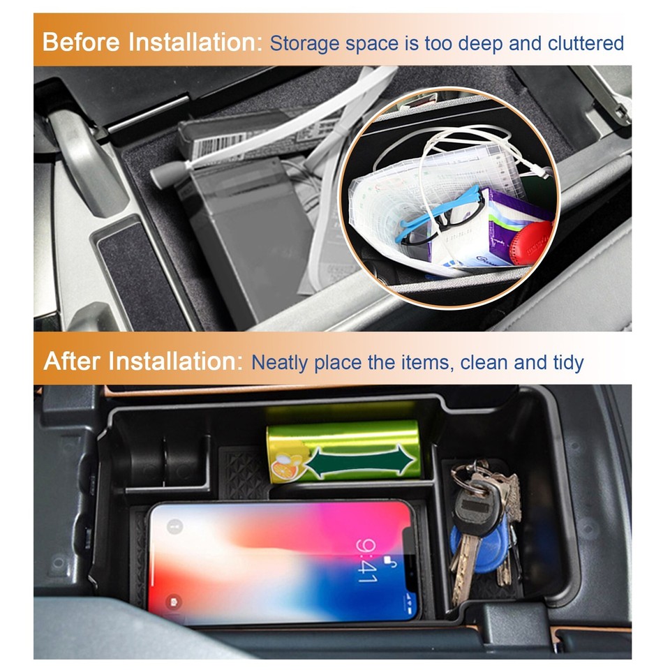 RUIYA Car Center Armrest Storage Tray Organizer Box For 2021-2025 Buick ...