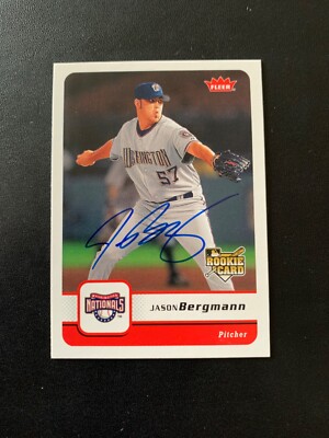 Jason Bergmann Signed 2006 Fleer #221 Rookie Card Washington Nationals ...