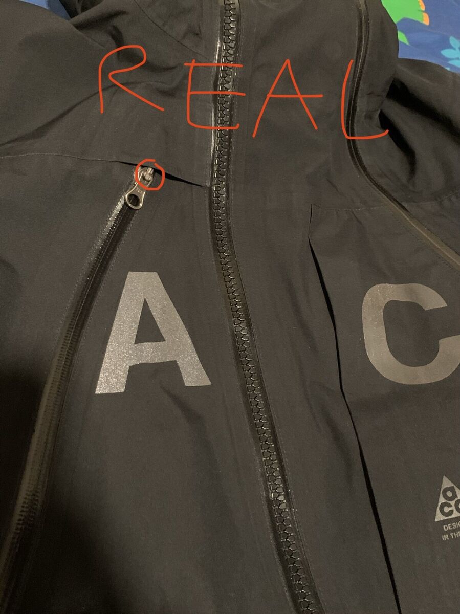 Nike NikeLab ACG Black Alpine Jacket REAL Vs FAKE Don't Nike NikeLab ACG Black Alpine Jacket REAL Vs FAKE Don't
