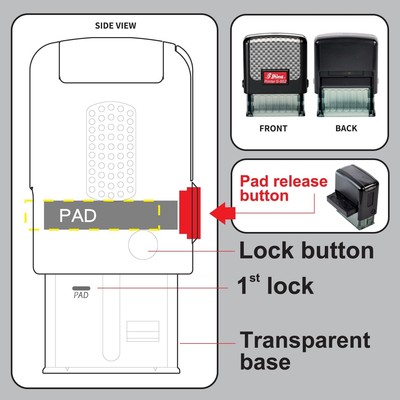 Scanned Stamp Self Inking Rubber Stamp, 1/2" by 1-1/2" Impression Area ...