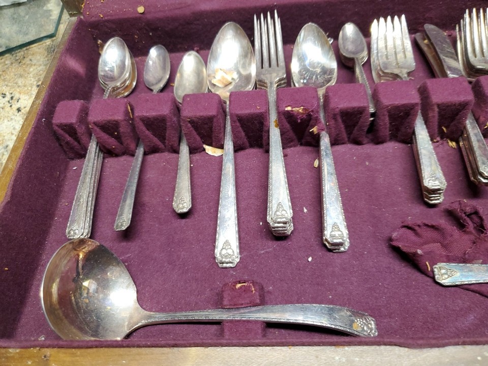50+pc Set Distinction Prestige Silver Plate Flatware in Original Box | eBay