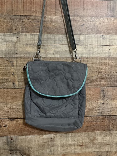 Thirty One Grey Quilted Dots Vary You Versatile Backpack Crossbody Bag ...