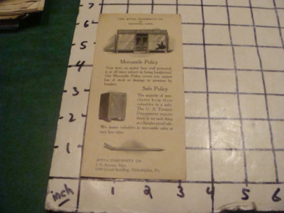 Original The AETNA INDEMNITY Co. of Hartford Ct, Insurance Card #1 | eBay