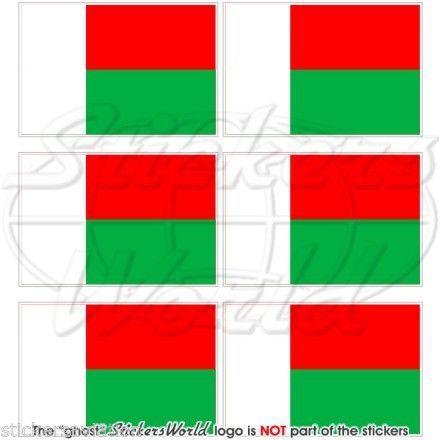 MADAGASCAR Drapeau, Malgache République Sticker Autocollant 40mm x6 | eBay