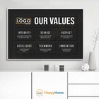 Personalized Company Our Values Wall Art Core Values Business Office ...