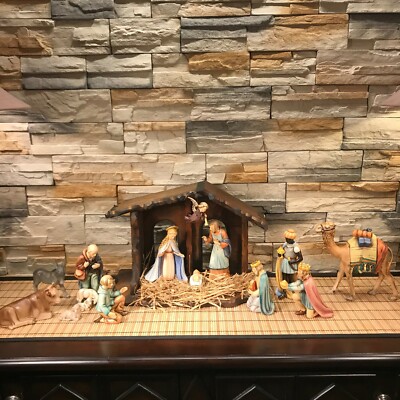 Beautiful Goebel Hummel Nativity 14-Piece Set #214 plus Vintage Creche ...