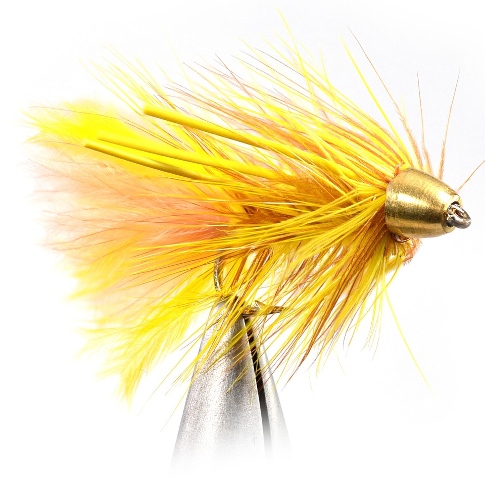 Weighted Cone Head Autumn Splendor Streamer Flies w/Legs - 1 Doz ...