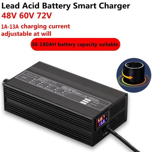 48V/60V/72V 1-13A VRLA Lead Acid Adjustable Battery Smart Charger For E ...