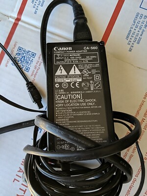 Genuine OEM Canon AC Power Supply CA-560 For Camera Camcorder 9.5V 2.7A ...
