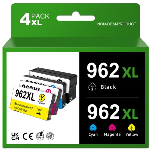 4x 962XL Ink Cartridges For HP OfficeJet Pro 9010 9012 9015 9018 9020 ...