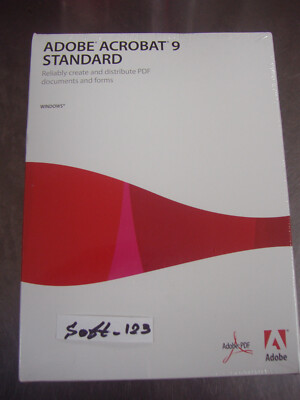 Adobe Acrobat 9 Standard for Windows PC Liceensed for 2 PCs =NEW SEALED ...