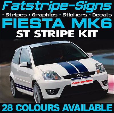 to fit FORD FIESTA MK6 ST STRIPES GRAPHICS DECALS STICKERS CAR VINYL ...
