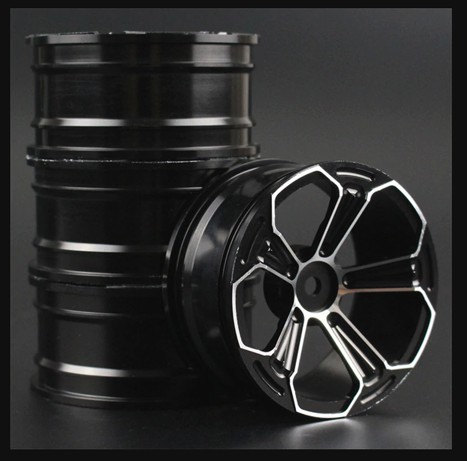 4Pcs Aluminum Wheels Hub Rims For 1/10 RC Car Tamiya TT-01 TT02 Sakura ...