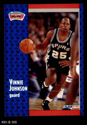 1991 Fleer #355 Vinnie Johnson Spurs Baylor 8 - NM/MT | eBay