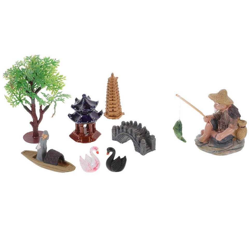 Landscaping Ornament Small Aquarium Decor Bonsai Decorative Figurines ...