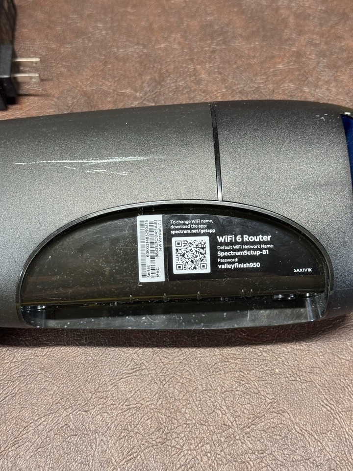 SPECTRUM 6E WiFi Router with Charger and Ethernet cable - SAX1V1K | eBay