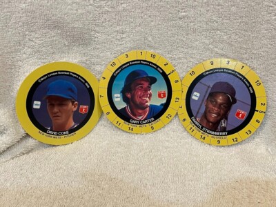 RARE New York Mets 1989 Cadaco All-Star Baseball Discs Set, Gary Carter ...