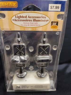 Vintage Christmas 2003 LEMAX Lighted RAILWAY STOP LIGHT NIP #94077 | eBay