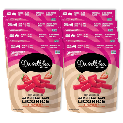 Darrell Lea Australian Licorice, Strawberry Flavor, Soft & Chewy ...