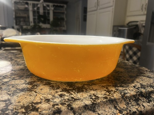 vintage pyrex 043 1 1/2qt oval casserole dish orange No Lid | eBay