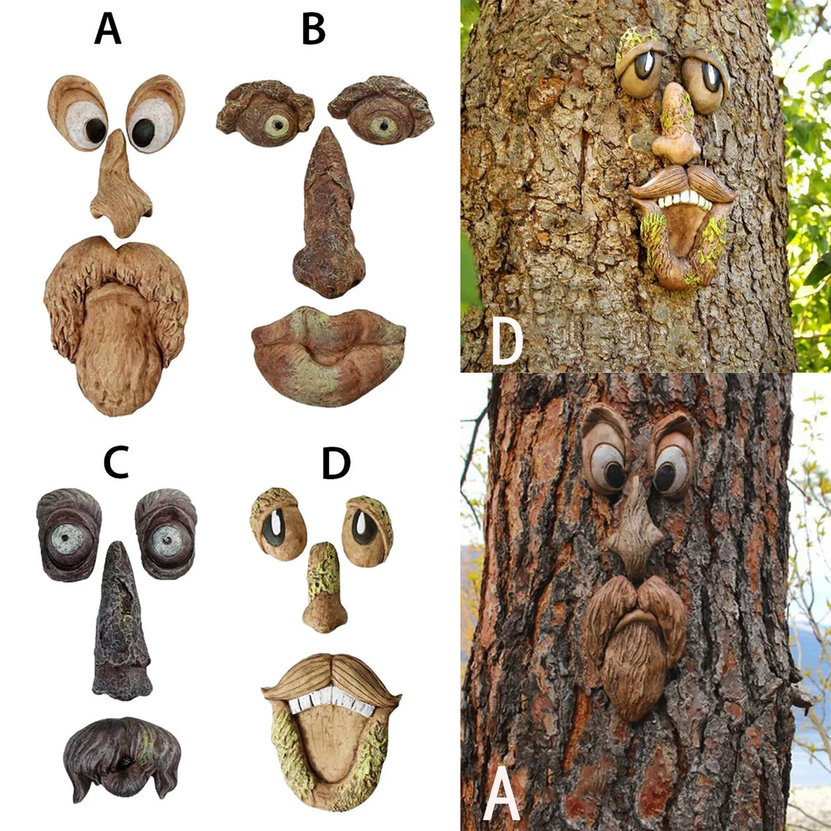 Resin Tree Face Decorations