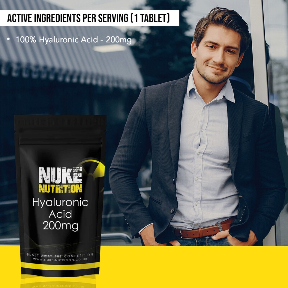 Nuke Nutrition Hyaluronic Acid Capsules 200mg Skin Care Anti Aging - 60 ...