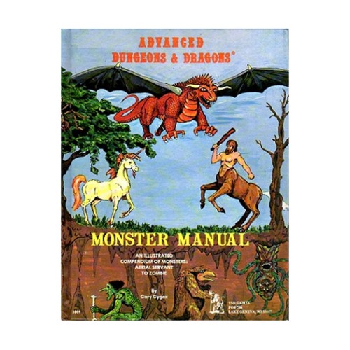 TSR Ad&d 1st Édition Monster Manuel (1st Housse,2nd W / Rouge Fly ...