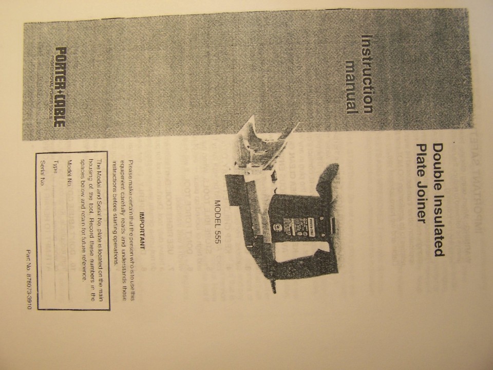 Porter Cable Model 555 Plate Joiner 120V Biscuit Joiner Metal Case ...