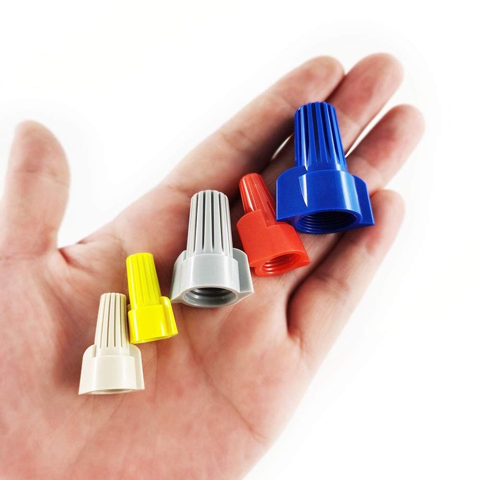 50Pcs Electrical Wire Connectors Twist Caps,Winged Screw Nuts Kit with ...