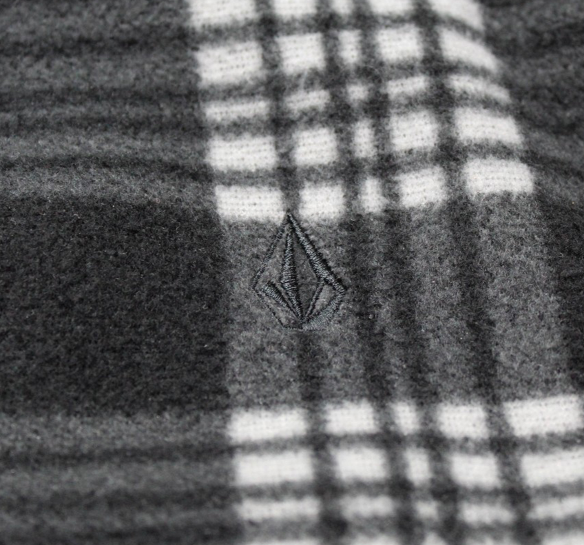 Volcom Jacket Shacket Mens Black Gray Plaid Lined Snap Front A0832202 ...